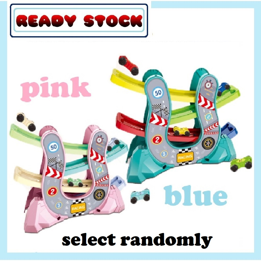 Ramp Racer with 4 Cars Ladder Sliding Slide Car Toy For Baby Kid Early ...