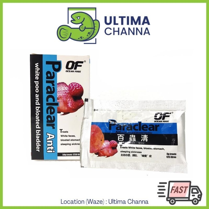 Ocean Free ParaClear 5g Anti White Poo & Bloated Bladder effective against fishes internal ...