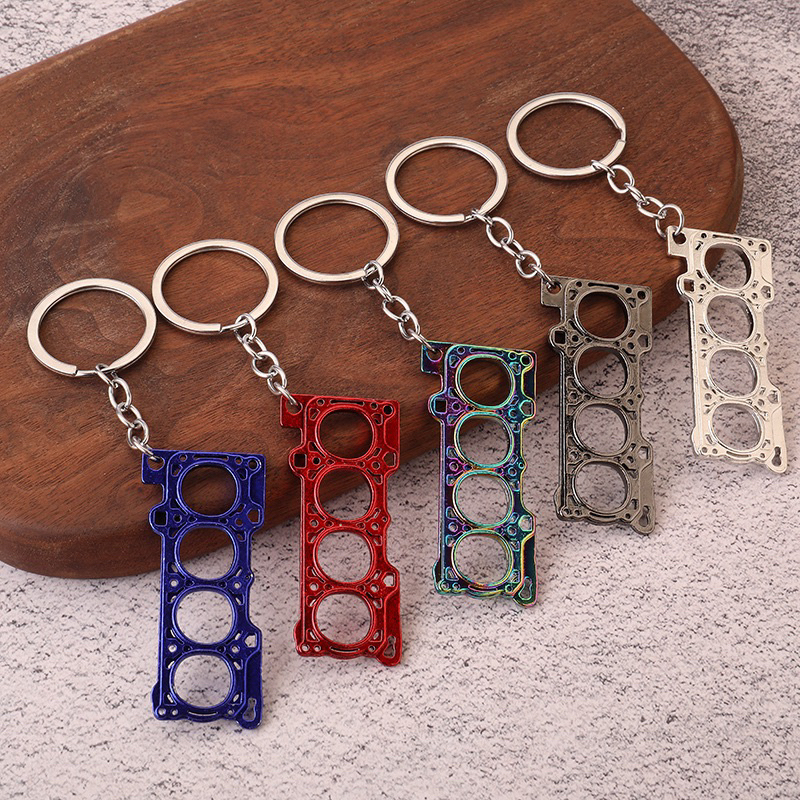 Creative car engine modified cylinder engine gasket key chain pendant ...
