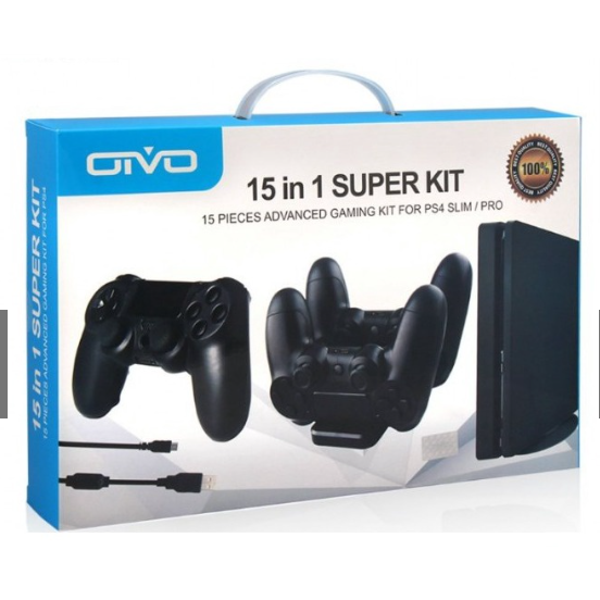 15 in 1 Super Kit ( 15 pieces advance gaming kit for PS4 Slim/ Pro ...