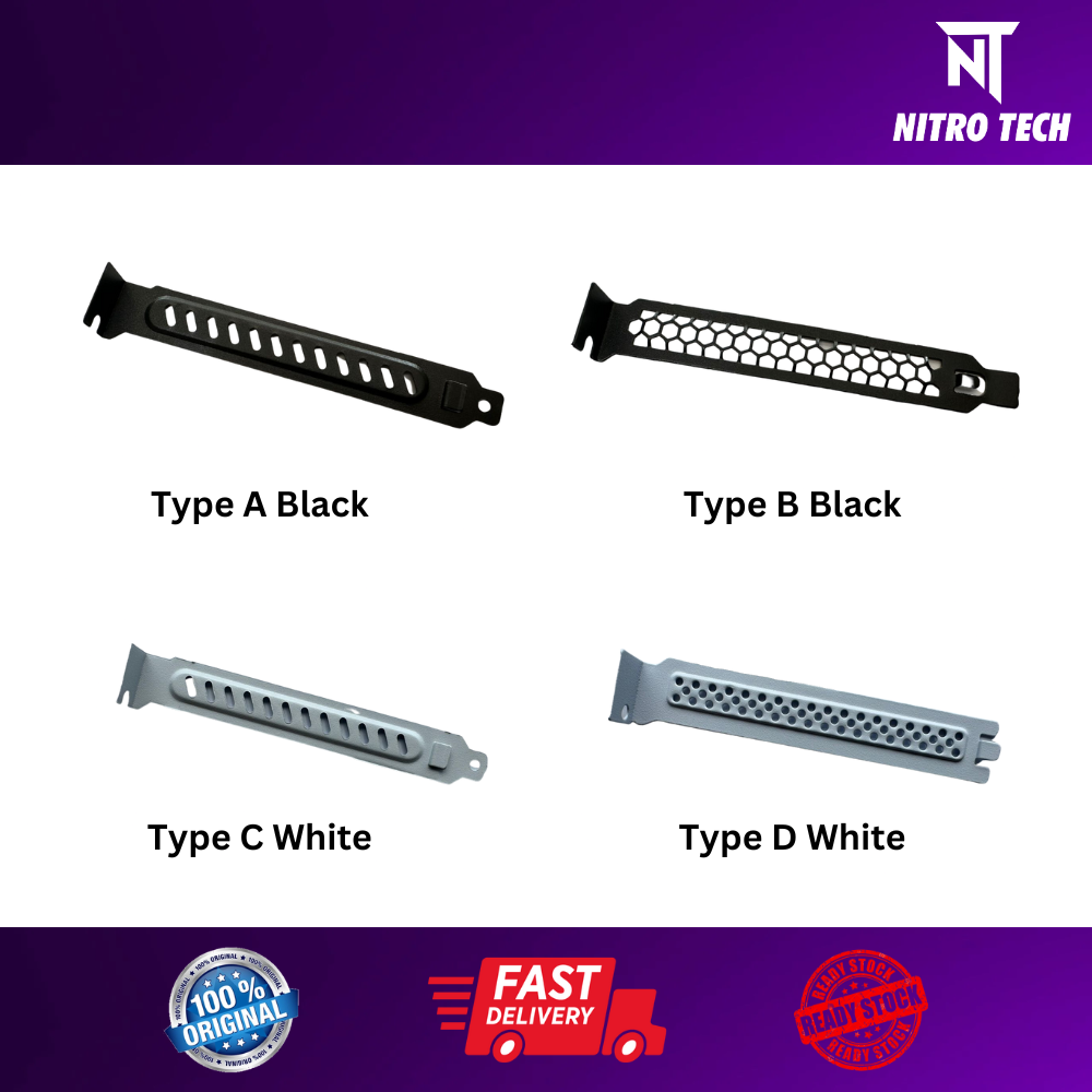 PCI Slot Cover Black/White for Standard PC Case - 1 piece (FREE SCREW ...