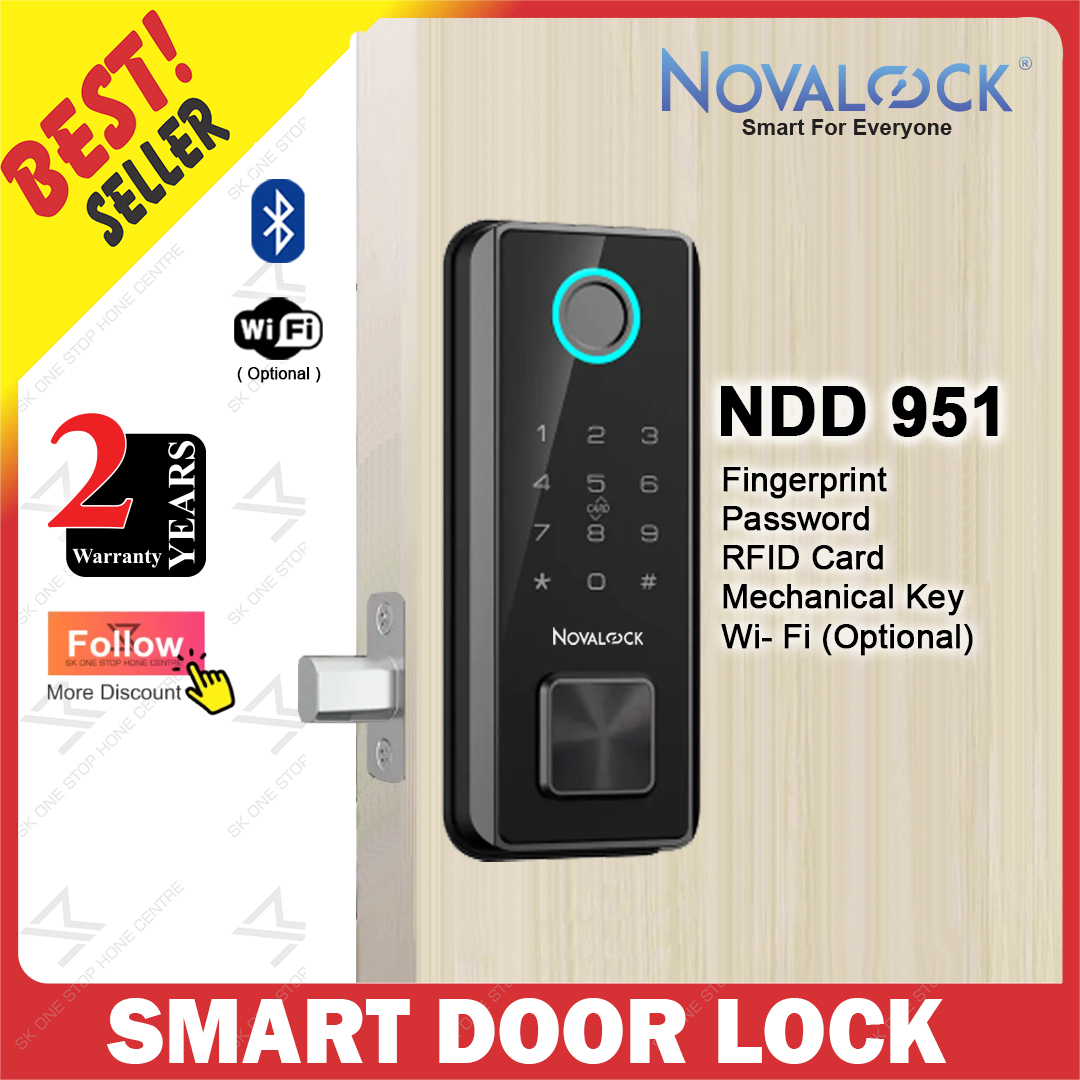 Novalock NDD 951 Fingerprint Digital Door Lock Novaloock | Shopee Malaysia