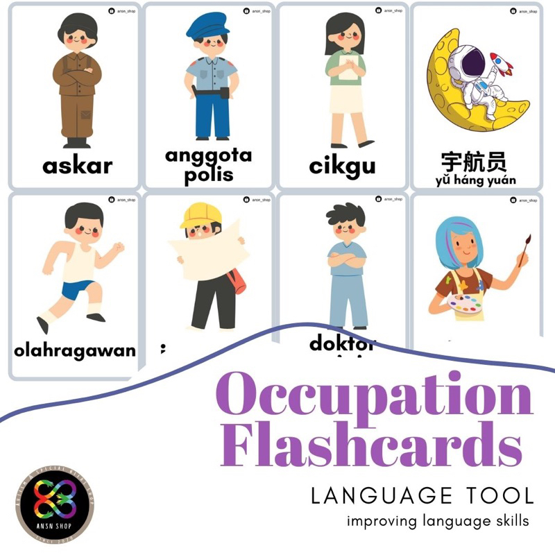 Occupation Flashcards (PDF) Language Tool / Speech Therapy / Vocabulary ...