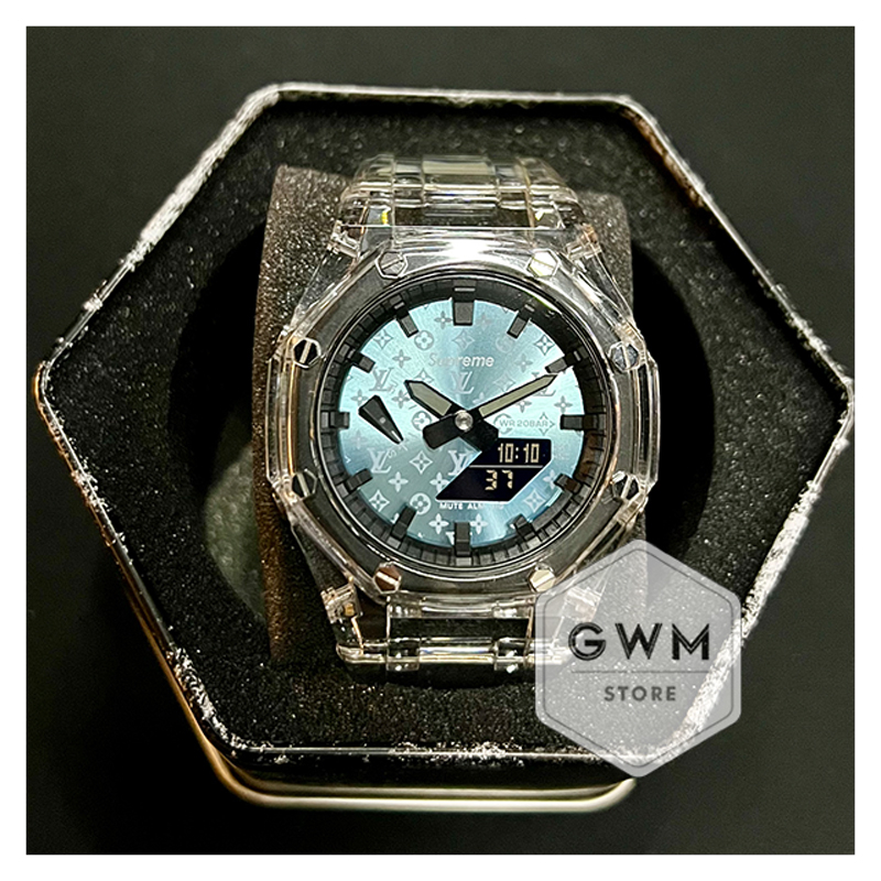 Casio G-Shock "CasiOak Custom" Blue Edition (Full Transparent Bezel ...
