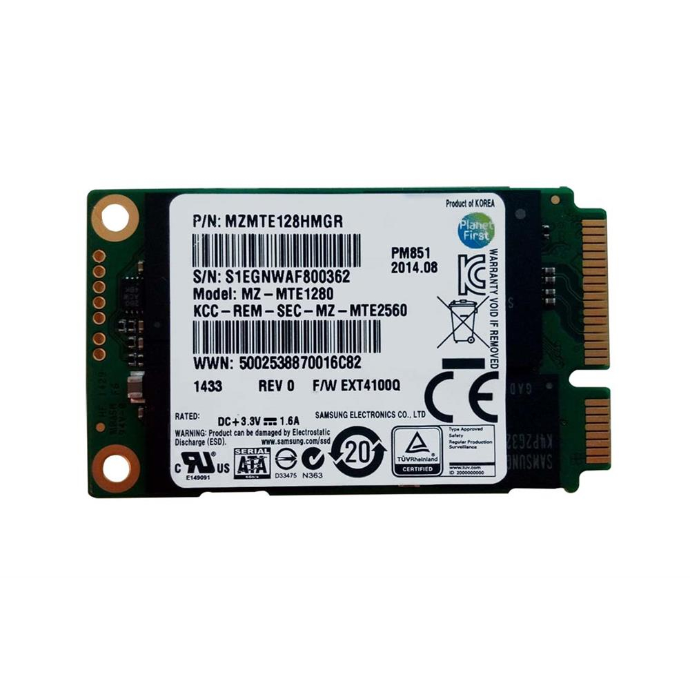 MZ-MTE1280 Samsung PM851 Series 128GB TLC SATA 6Gbps (AES-256) mSATA ...