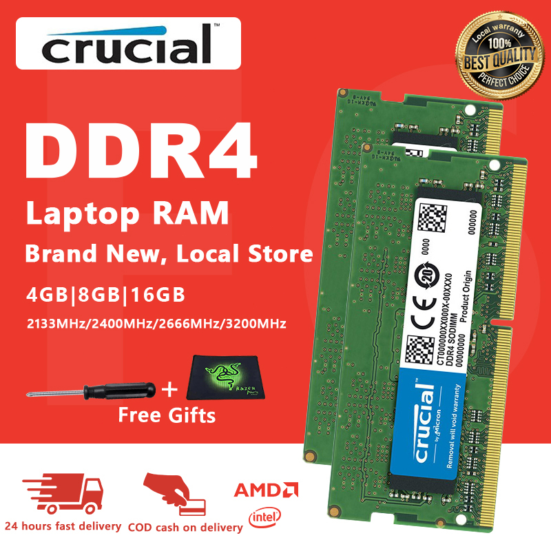 [Local 24H]Crucial Laptop DDR4 Ram 8GB 16GB 4GB 3200MHz 2400MHz 2666MHz SODIMM Notebook Ram 1.2V ...