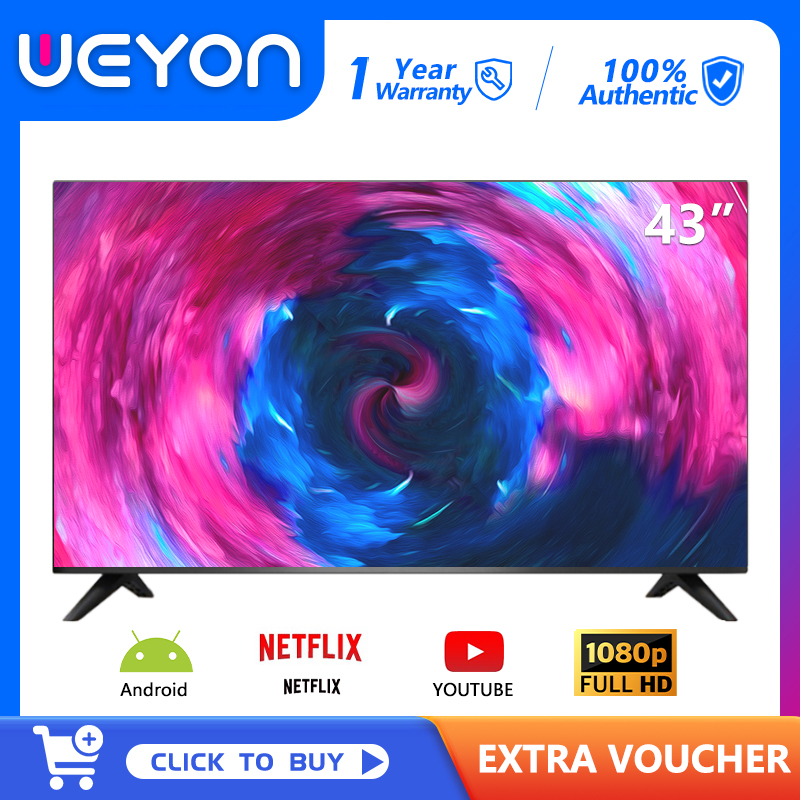 WEYON Smart TV 43 inch /TV 40 inch LED TV Powered By Android O.S 9.0 ...