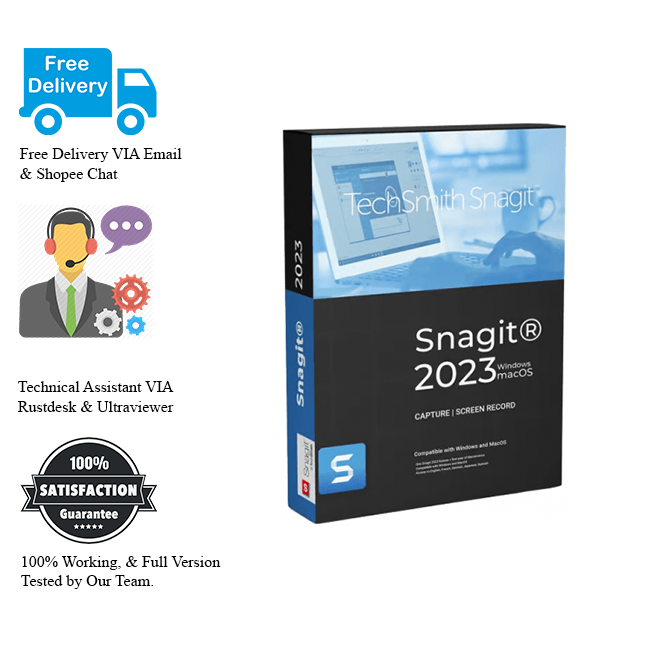 TechSmith SnagIt 2019 | 2020 | 2021 | 2022 | 2023 Full Version | Shopee ...