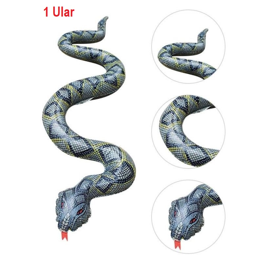 ULAR PLASTIK HALAU KERA Inflatable Plastic Snake Blow Up Snake for ...