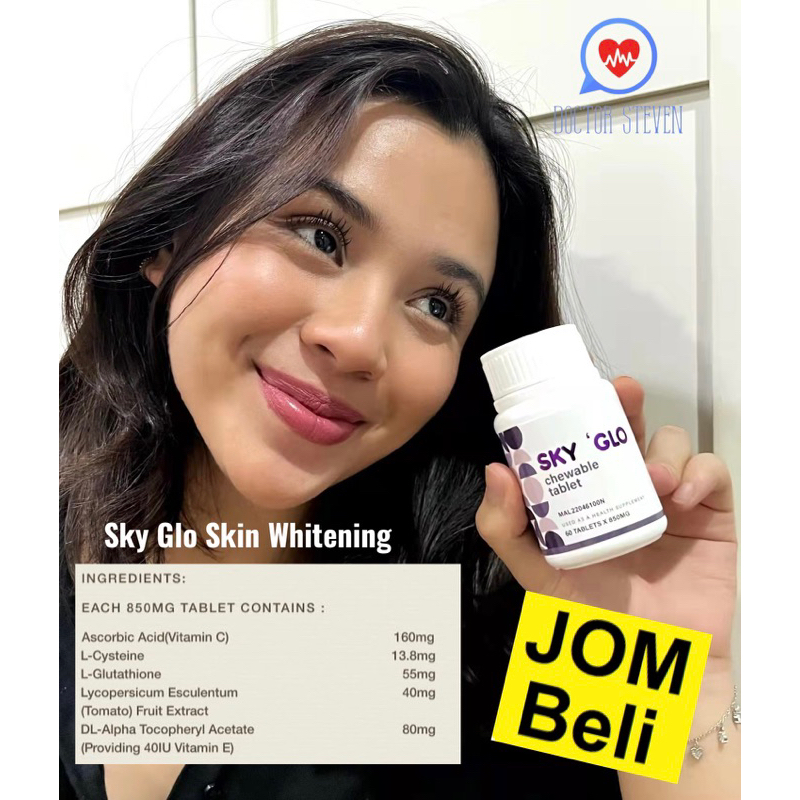 Sky Glo 850mg Chewable Tablets - 60's (Whitening Skin Supplements ...