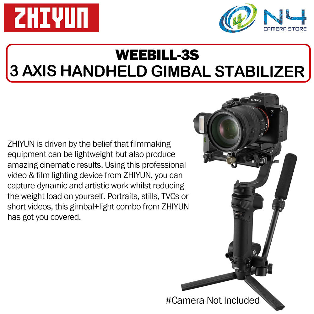 ZHIYUN WEEBILL-3S 3 AXIS HANDHELD GIMBAL FOR DSLR AND MIRRORLESS ...
