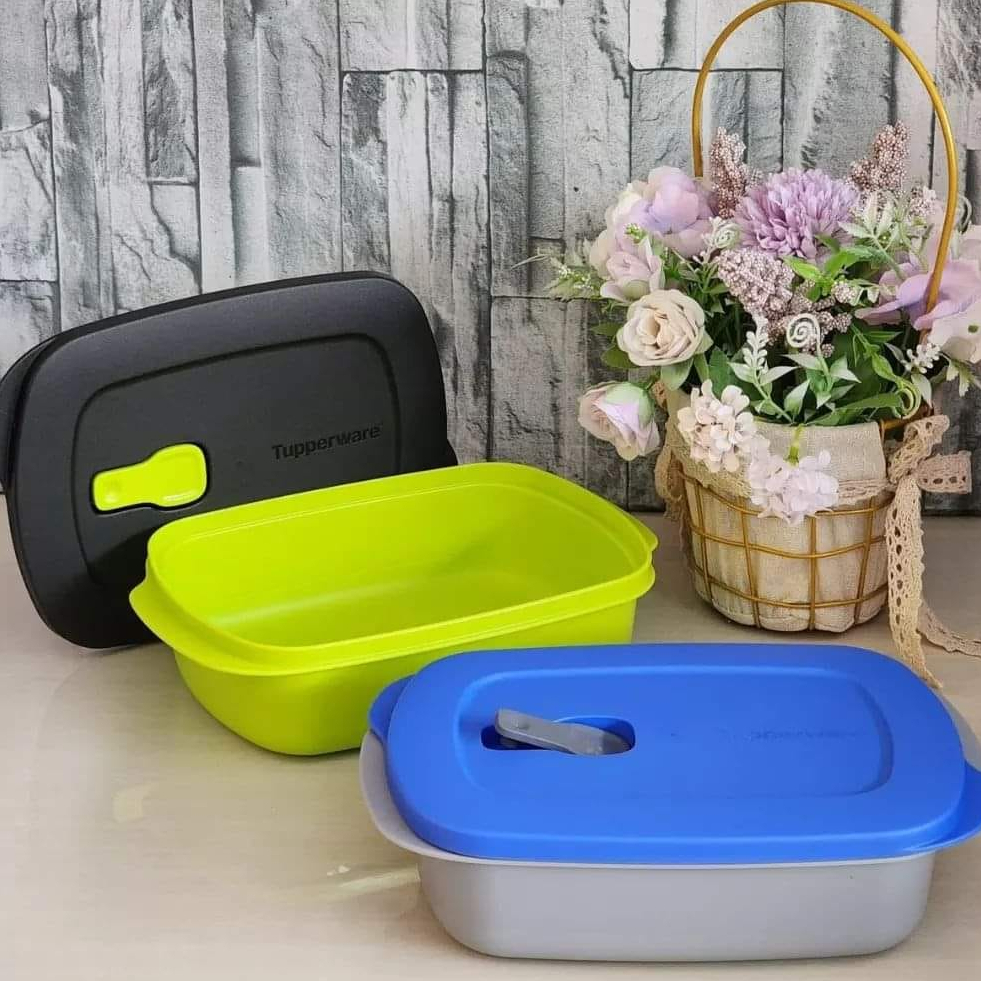 5 Colour :Tupperware Microwaveable Crystalwave Divided Lunch Box 1L or ...