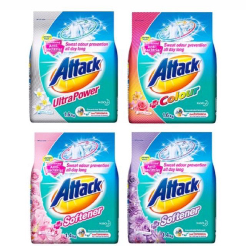 Attack Detergent Powder 1.4kg-1.6kg | Shopee Malaysia