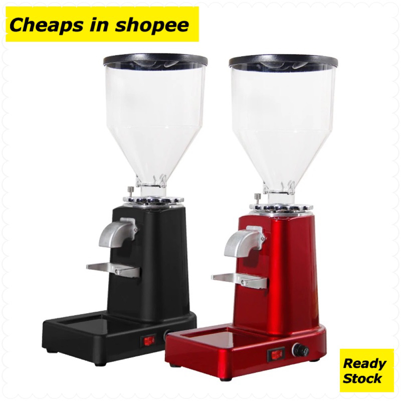 Black/Red Colour Raccea 60mm Flat Burr Coffee Grinder With Standard ...