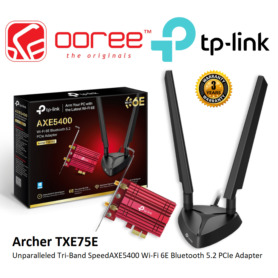 TP-LINK ARCHER TXE72E / ARCHER TXE75E AXE5400 WI-FI 6E BLUETOOTH 5.3 ...