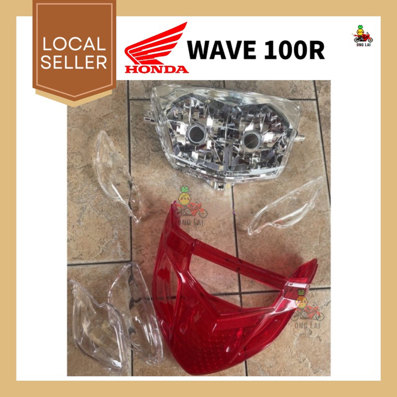 HONDA WAVE 100R CLEAR HEAD LAMP SIGNAL COVER COMBO DEPAN TAIL LAMP ...