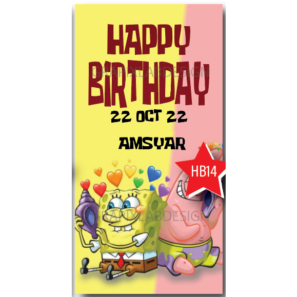 Happy Birthday Sticker / Selamat Hari Jadi Sticker / Sticker Kotak ...