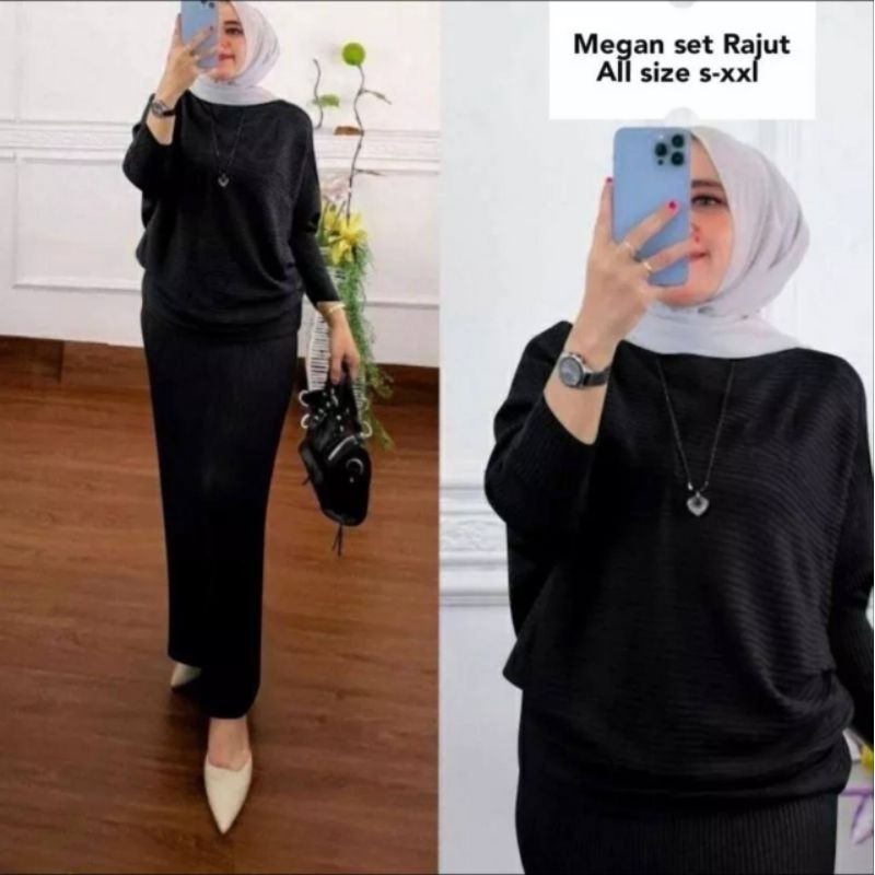 MERGAN SET RAJUT SKIRT KNITWEAR FREESIZE IRONLESS | Shopee Malaysia