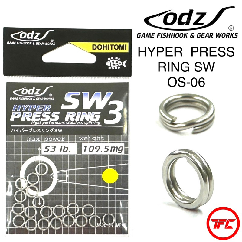 ODZ SW Hyper Press Split Ring OS-06 Heavy Duty Saltwater Class Made in Japan 🇯🇵 Stainless Steel ...