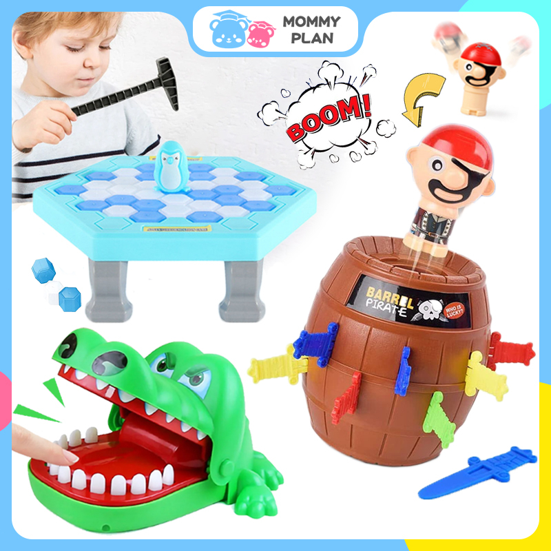 Crocodile Biting Finger Toy Pirate Barrel Popup Kids Game Set Penguin ...