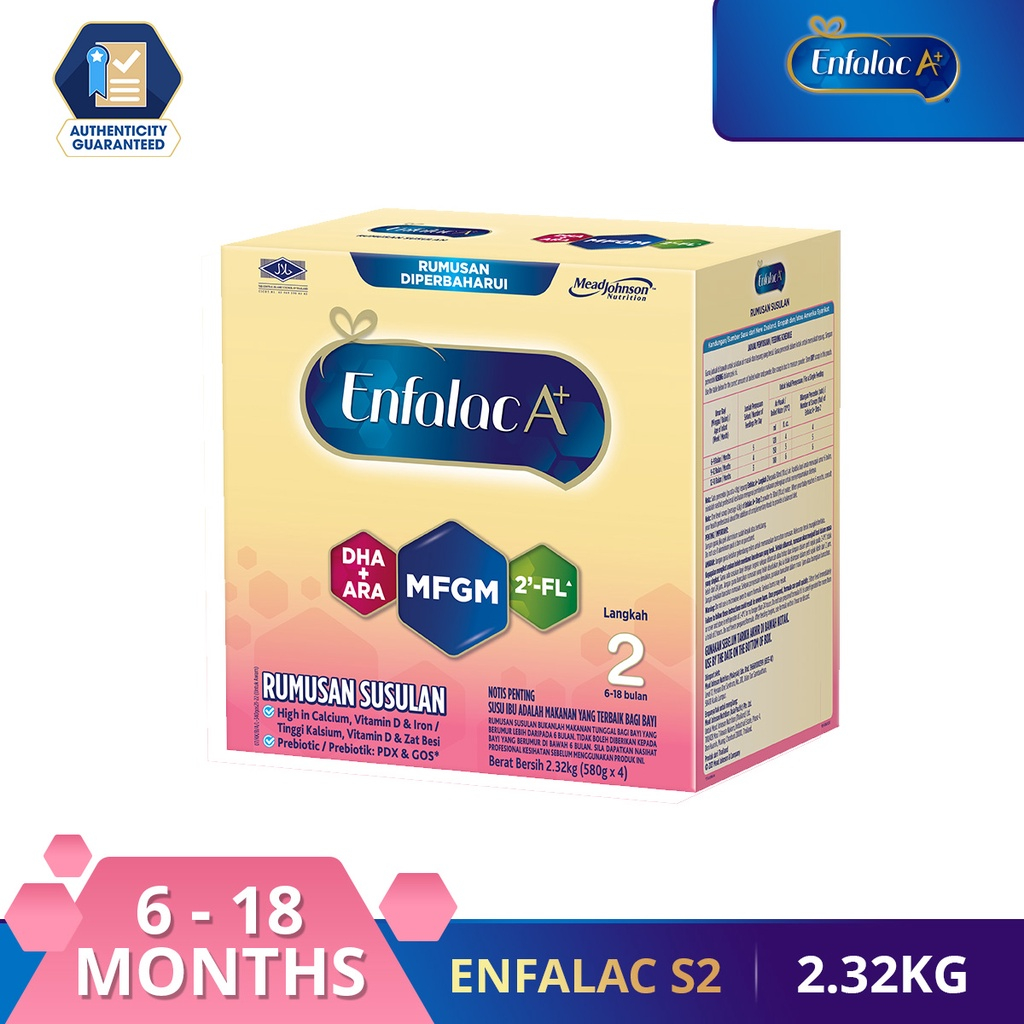 ENFALAC A+ MFGM 2FL STEP 2 2.32KG (GTG) | Shopee Malaysia