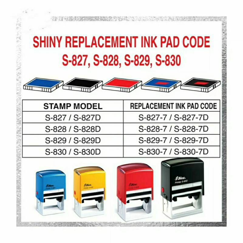 Replacement Ink Pad For SHINY S827/S828/S829/S830/S524/S523/S312 Pad ...