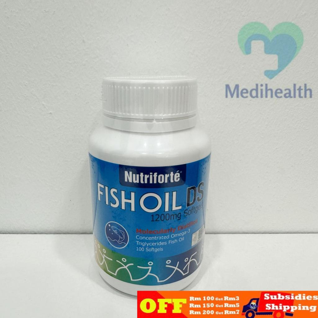 Nutriforte Fish Oil DS 1200 mg Softgels (100's) | Shopee Malaysia