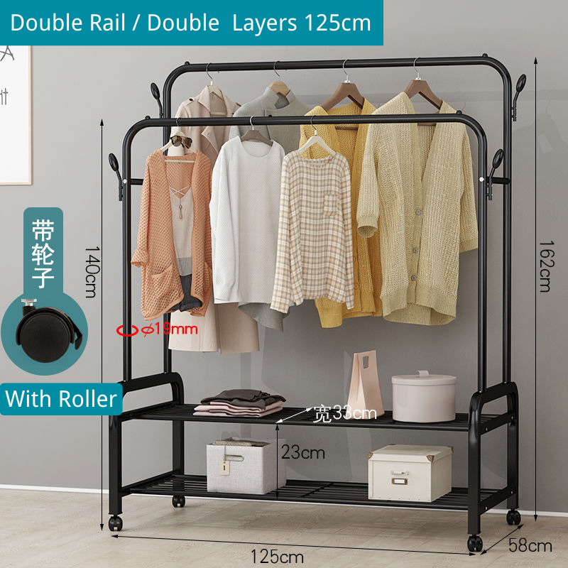 Dream Home L150/125CM Rak Baju Besi Gantung Almari Baju Ikea Murah ...