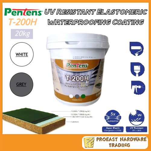 PENTENS ( 20KG ) T-200H UV Resistant Elastomeric Waterproofing Coating | Shopee Malaysia