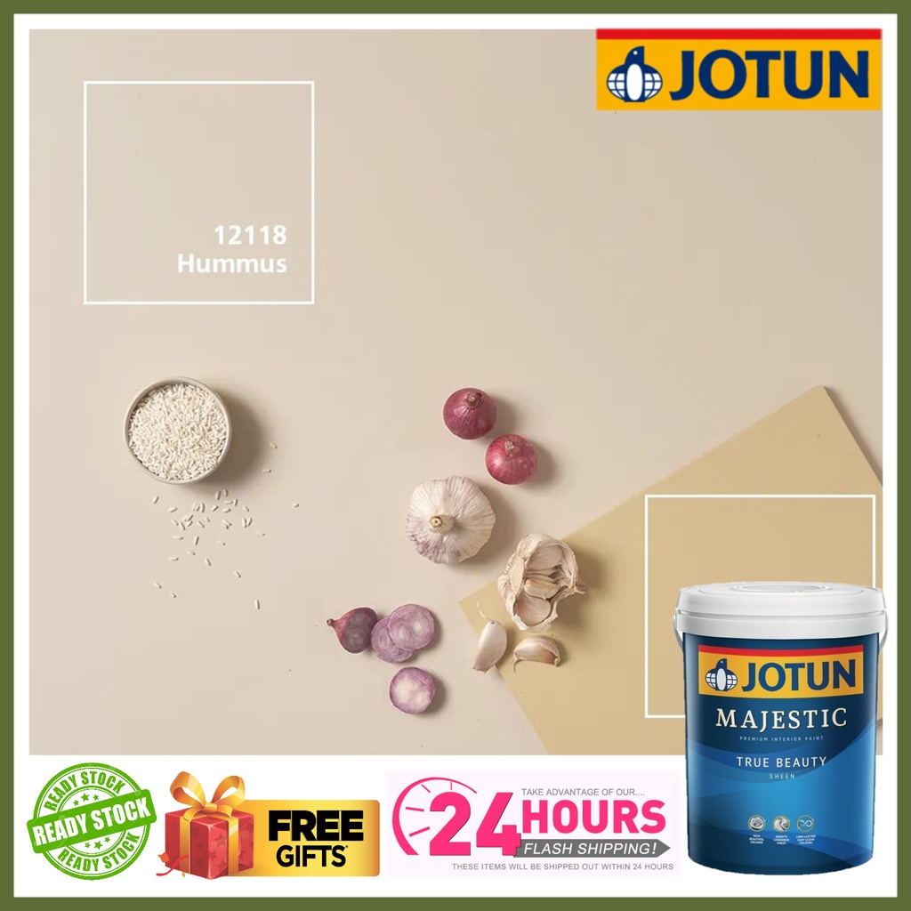 JOTUN 1L 12118 HUMMUS Majestic True Beauty Sheen /Cat Dalam Kilat/Cat ...