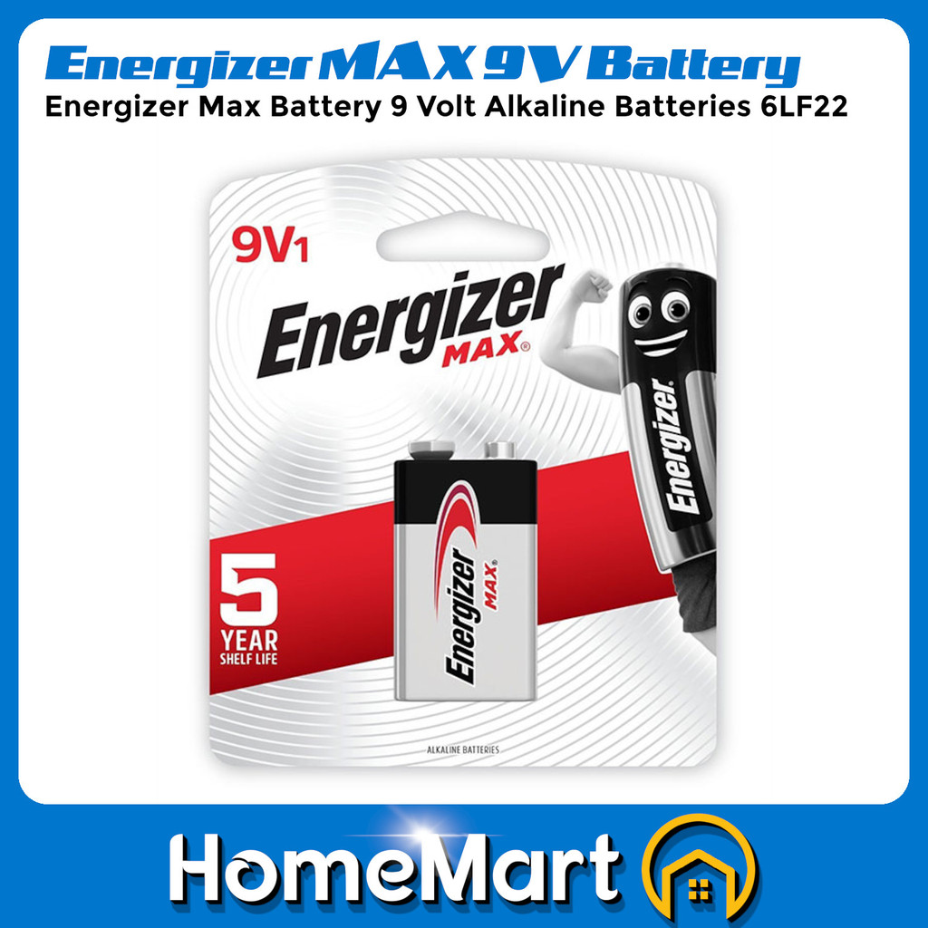 Energizer MAX 9V Battery 9 Volt Alkaline Batteries 6LF22 | Shopee Malaysia