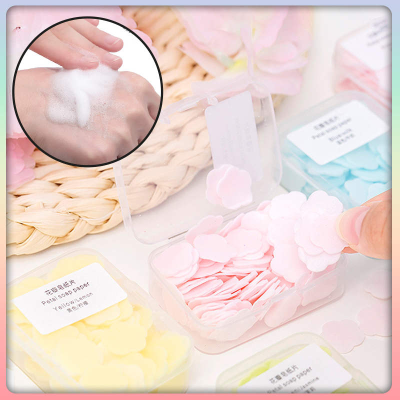 Portable Mini Disposable Soap Paper Travel Hand Wash Soap Tablets Boxed ...