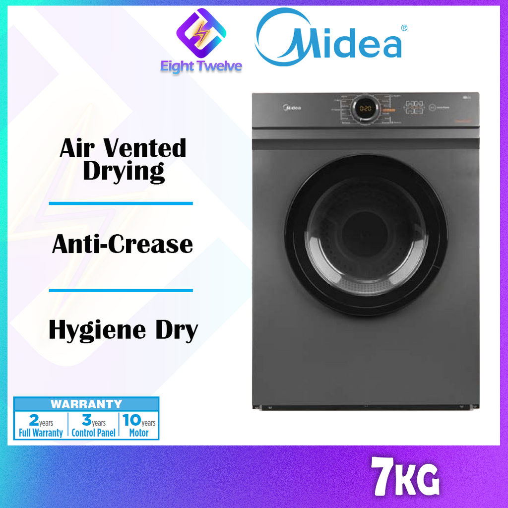 Midea Air Vented Dryer 7KG Mesin Pengering | Refreshing & Remove Odor ...
