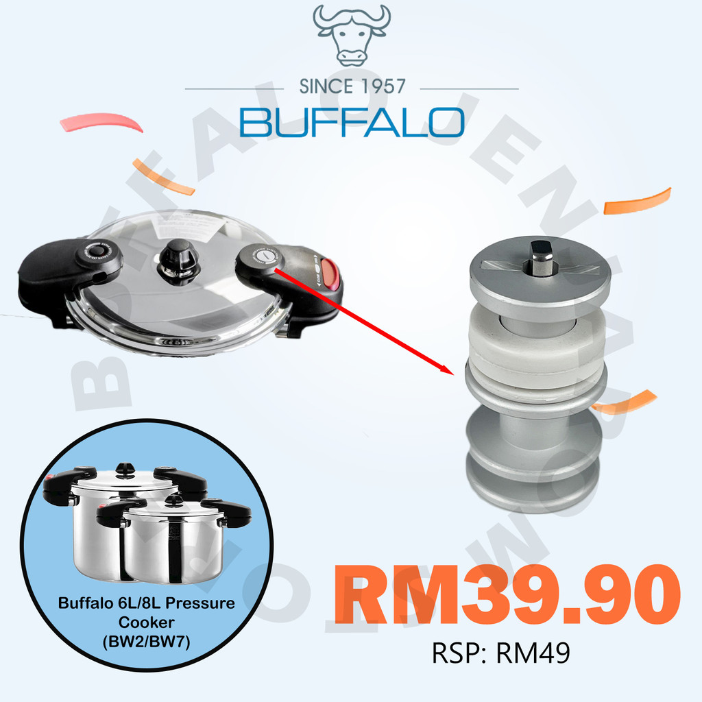 [Spare Part] Buffalo 6L / 8L Pressure Cooker Cover Grey Safety Valve ...