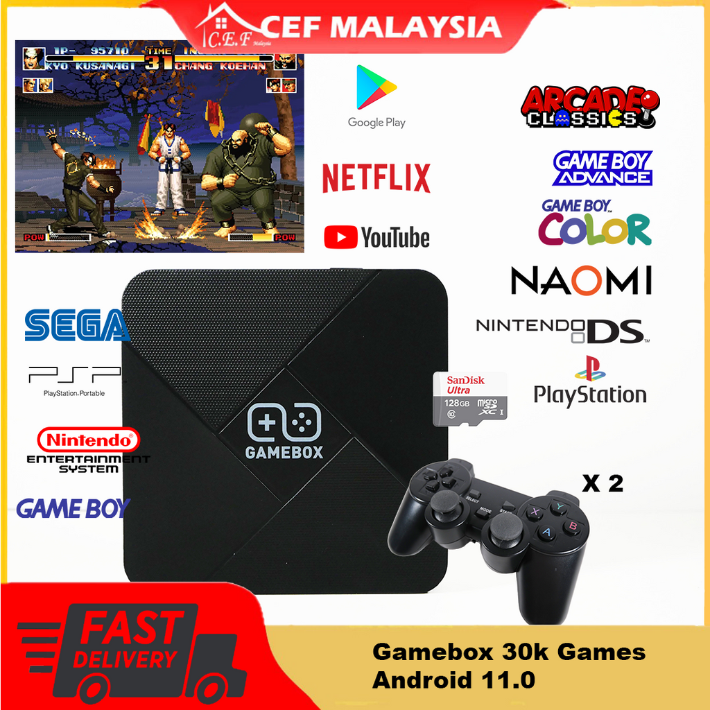 (Ready Stock)128GB Android TV box + GAME BOX G5 2in1 4K HD Game Console ...