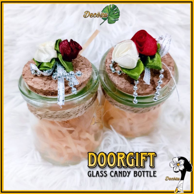 DECO2U Favour Wedding Candy Glass Bottle Souvenirs Botol Kaca Doorgift ...