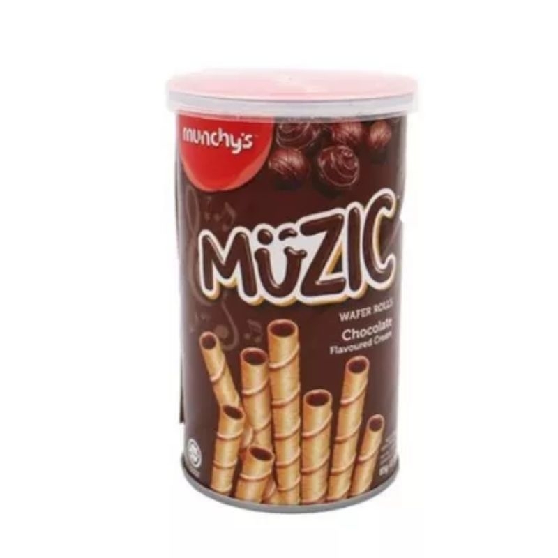 Munchy's Muzic Wafer Rolls Chocolate Flavoured Cream (85g) | Shopee ...