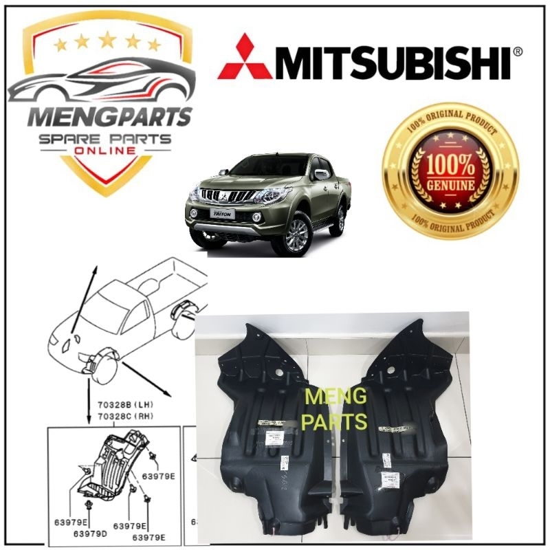 ORIGINAL MITSUBISHI TRITON-2 2015Y KL1T ,KJ3T FRONT MUDGUARD LINER ...
