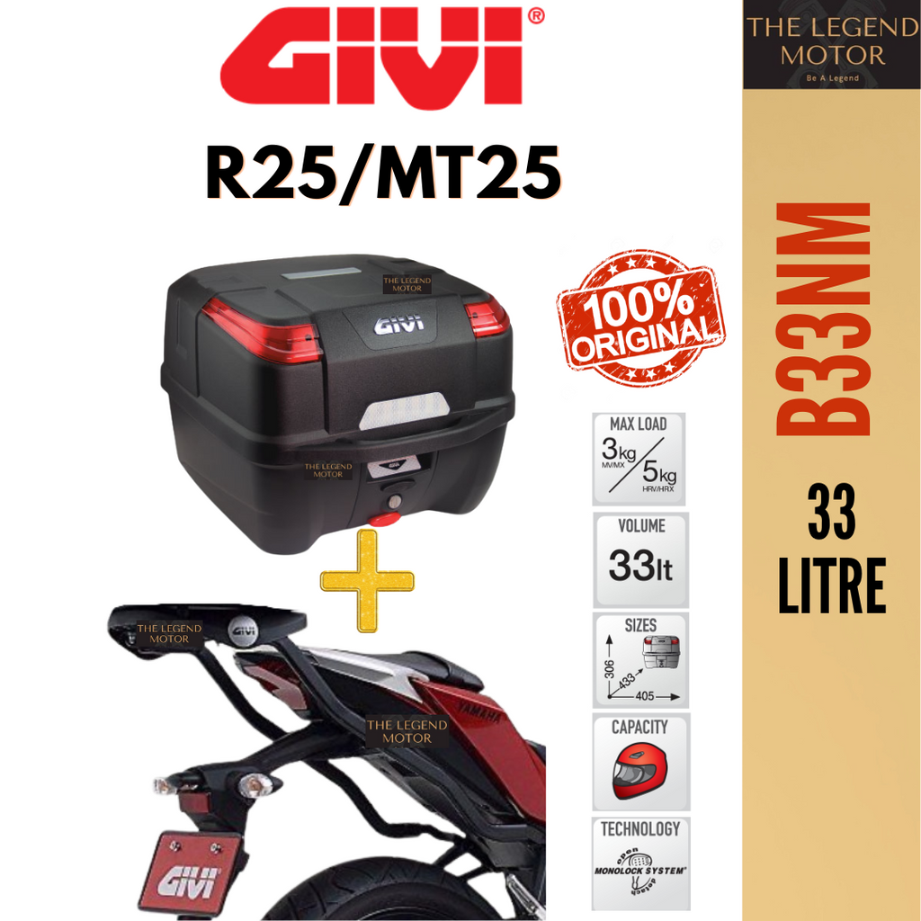 YAMAHA R25 MT25 R-25 MT-25 GIVI SRV SPECIAL MONORACK MONO RACK J ...