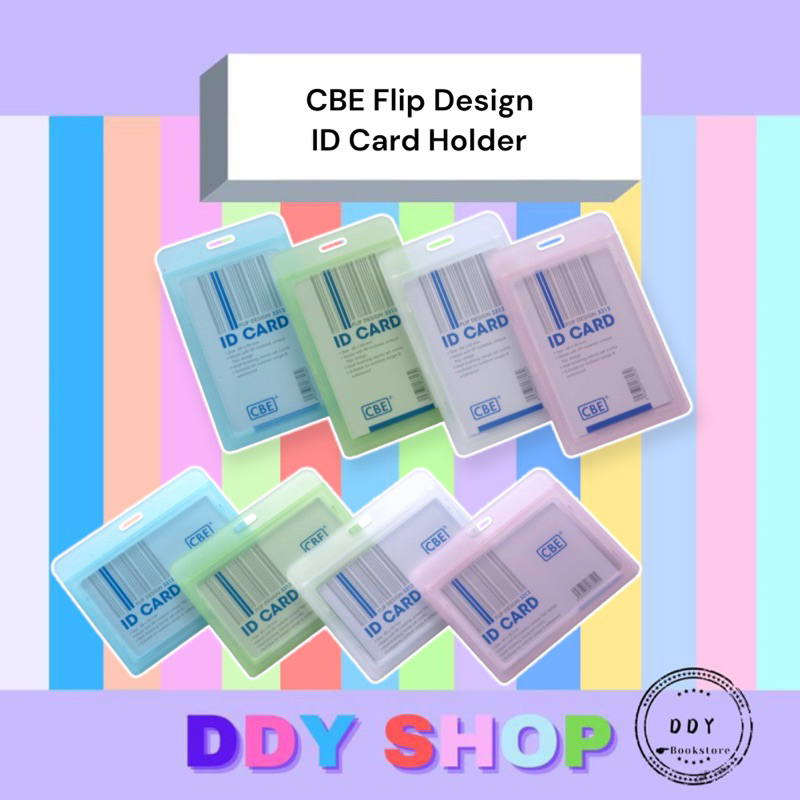 CBE Flip Design ID Card Holder Name Tag With/ Without Lanyard | Shopee ...