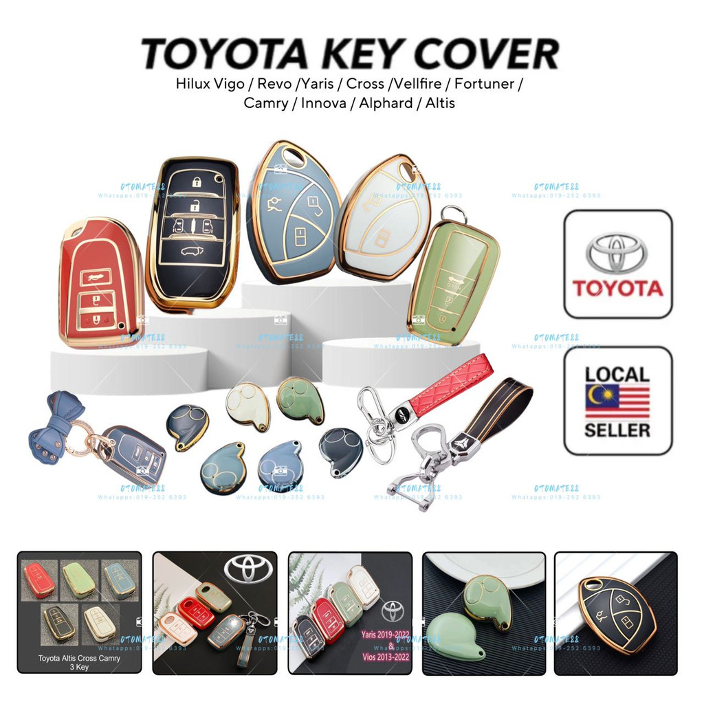 Toyota Vios Yaris Vellfire Cross hilux innova camry Car key holder TPU ...