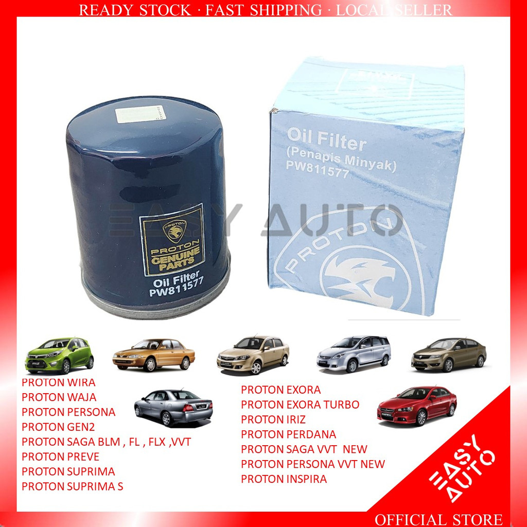 PROTON OIL FILTER -PW811577-WIRA,WAJA,PERSONA,GEN2,SAGABLM/FL/FLX/VVT ...