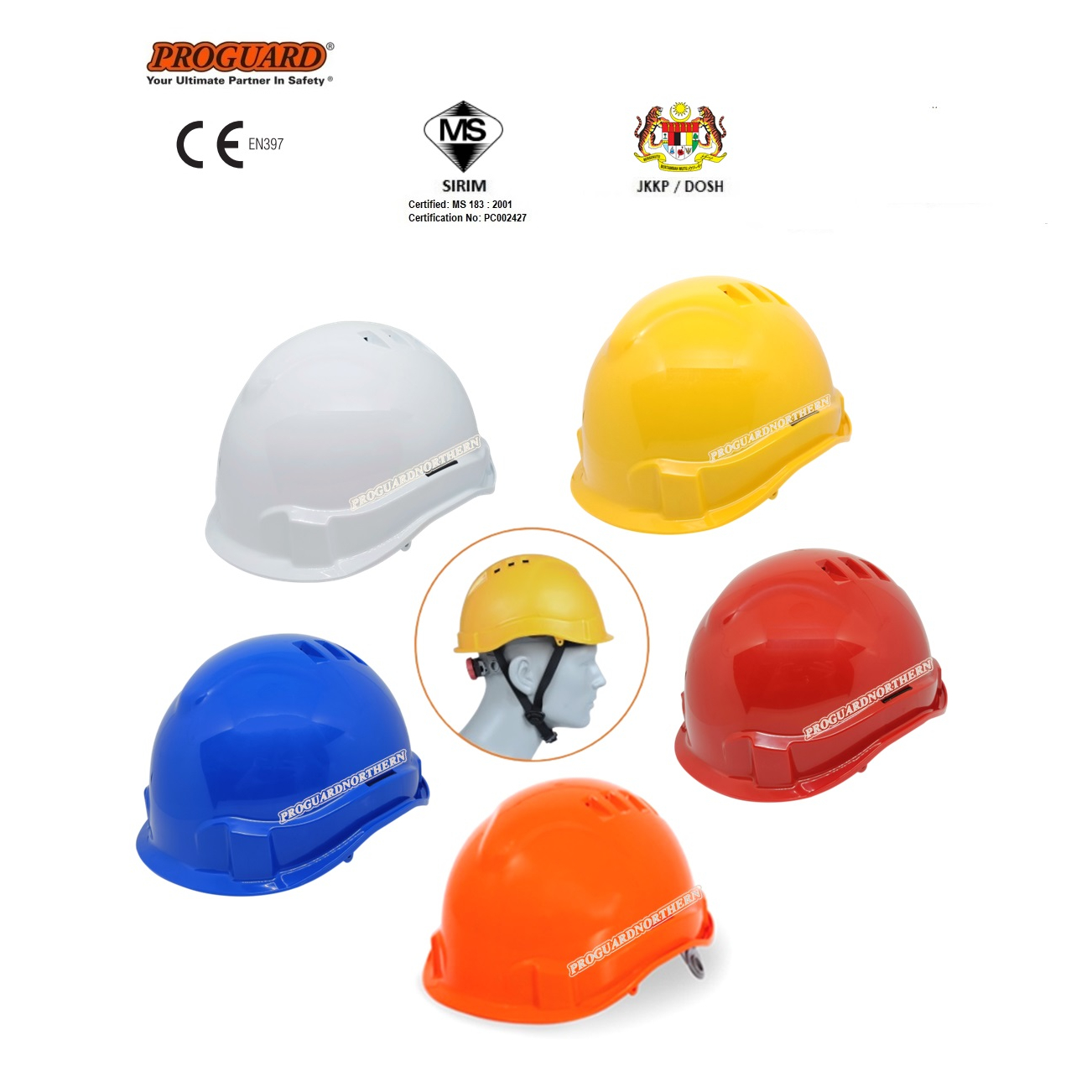ADVANLITE II ABS Short Brim Ventilation Safety Helmet Swivel Ratchet c ...