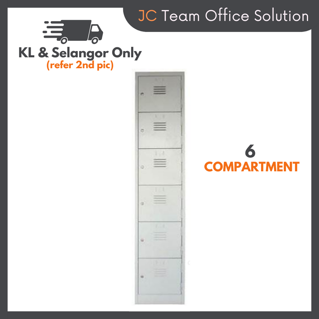 6 Door Compartment Steel Locker Klang Valley Steel Locker/Steel Cabinet ...