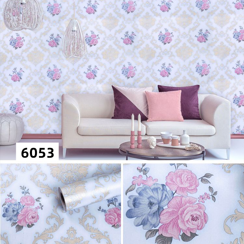 Kertas Dinding Wallpaper Bunga Batu 45cm x 10m Wall Sticker Ruang Tamu ...