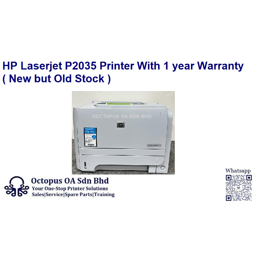 HP Laserjet P2035 Printer With 1 year Warranty ( New but Old Stock ...