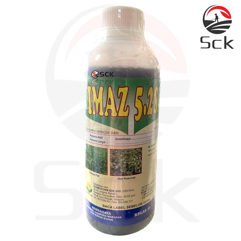IMAZ 5.2SL 1Liter /Racun Rumpai/imazethapyr 5.2%/Racun padi angin/untuk ...