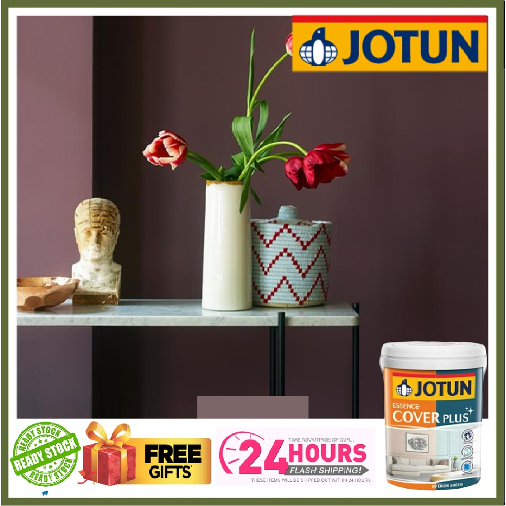 JOTUN 5L 3343 DUSTY PURPLE ESSENCE COVER PLUS SHEEN & MATT/INTERIOR WALL PAINT /CAT BOLEH CUCI ...