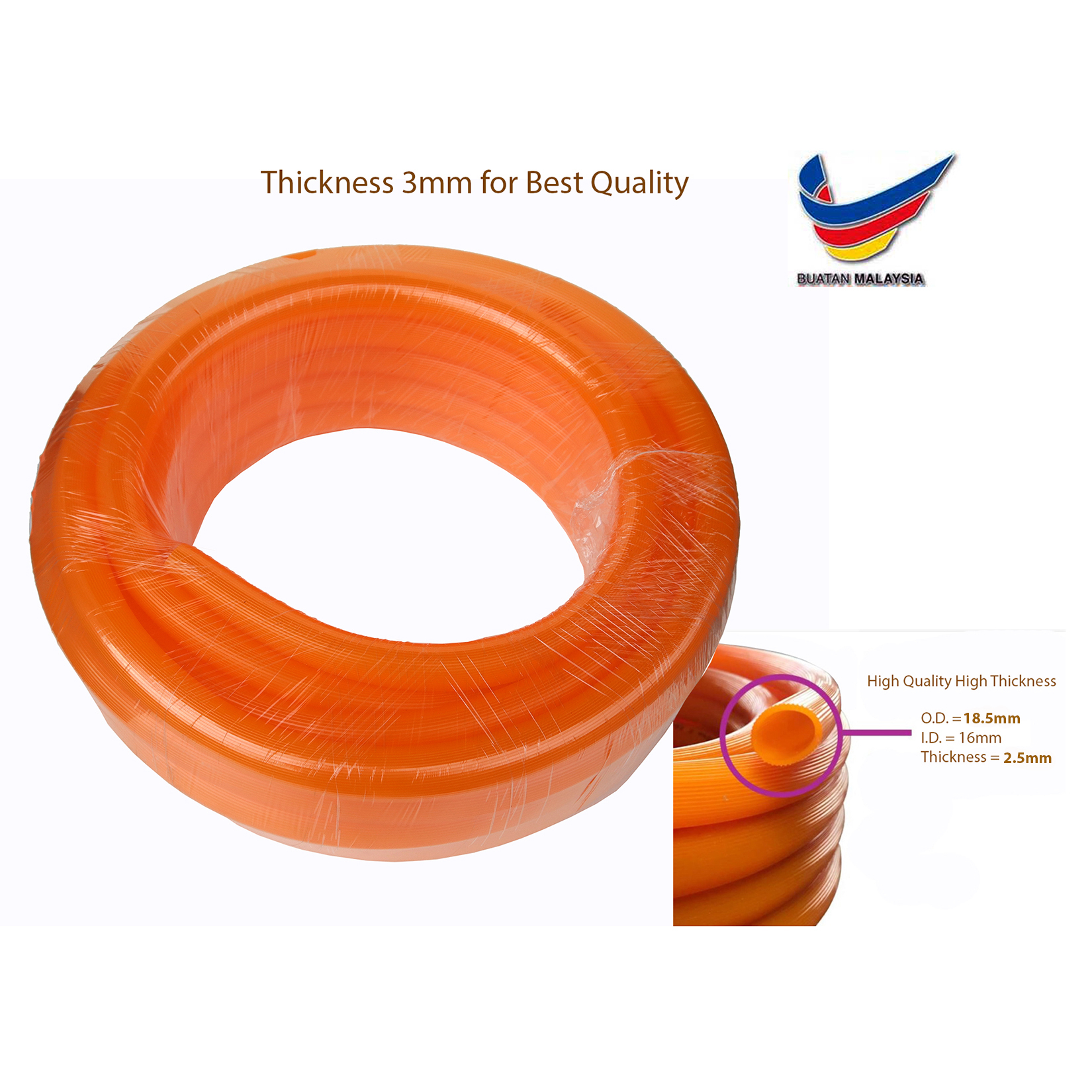 Garden Hose Water Gardening Hose Orange PVC Garden Hose 10m Made in ...