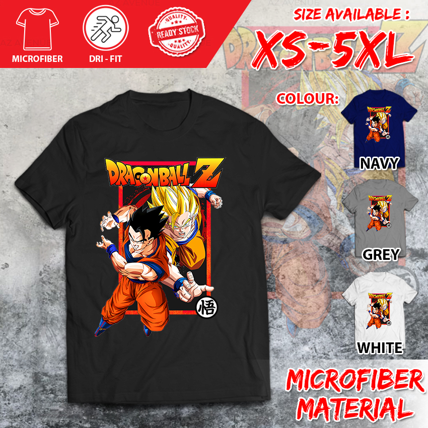 DRAGON BALL Z Goku Anime Cartoon Streetwear Microfiber Dri-Fit ...